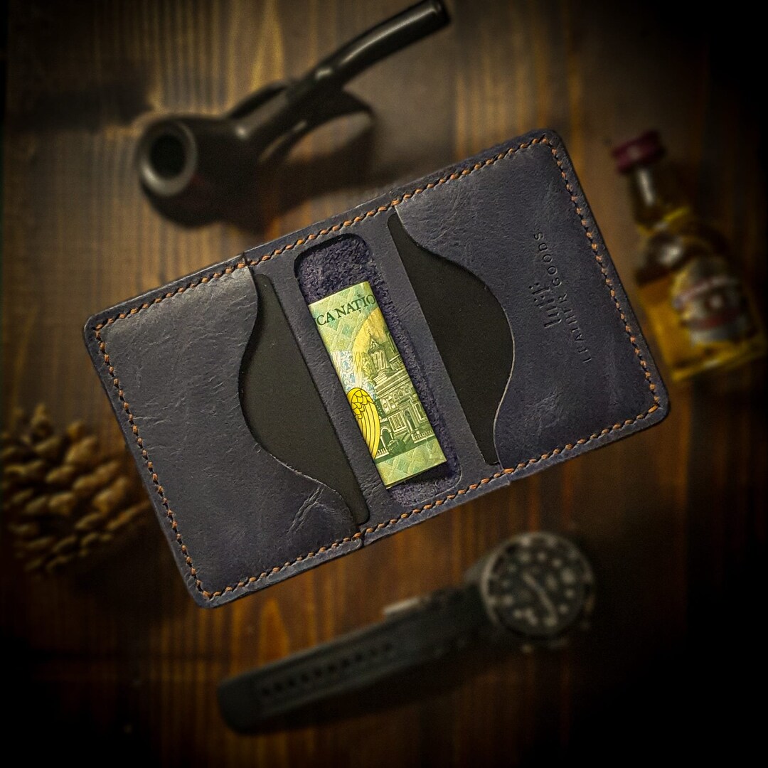 STORM PERSONALIZED Bifold Rustic Leather Wallet Classic Billfold ID ...