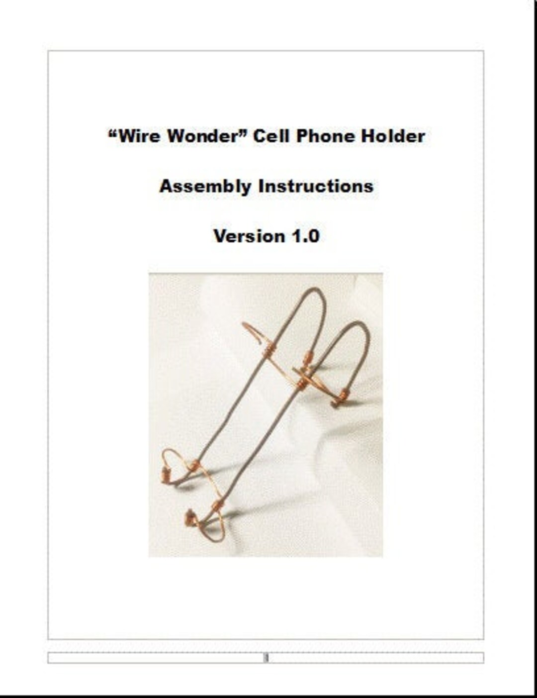 Instructions for the “wire Wonder” - A Universal Customizable Adaptable ...
