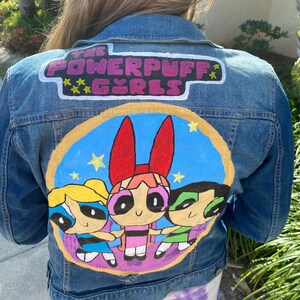 Powerpuff Girls Painted Jean Jacket - Etsy