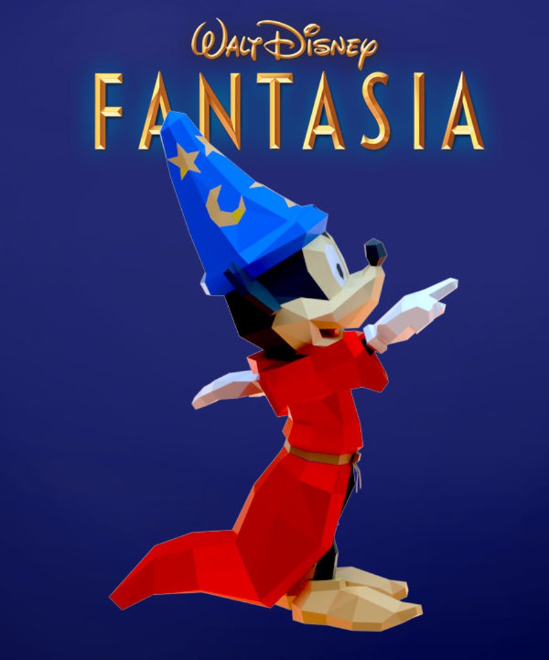 Mickey Mouse papercraft, origami, DIY, deco, Lowpoly, decoration 3D ...