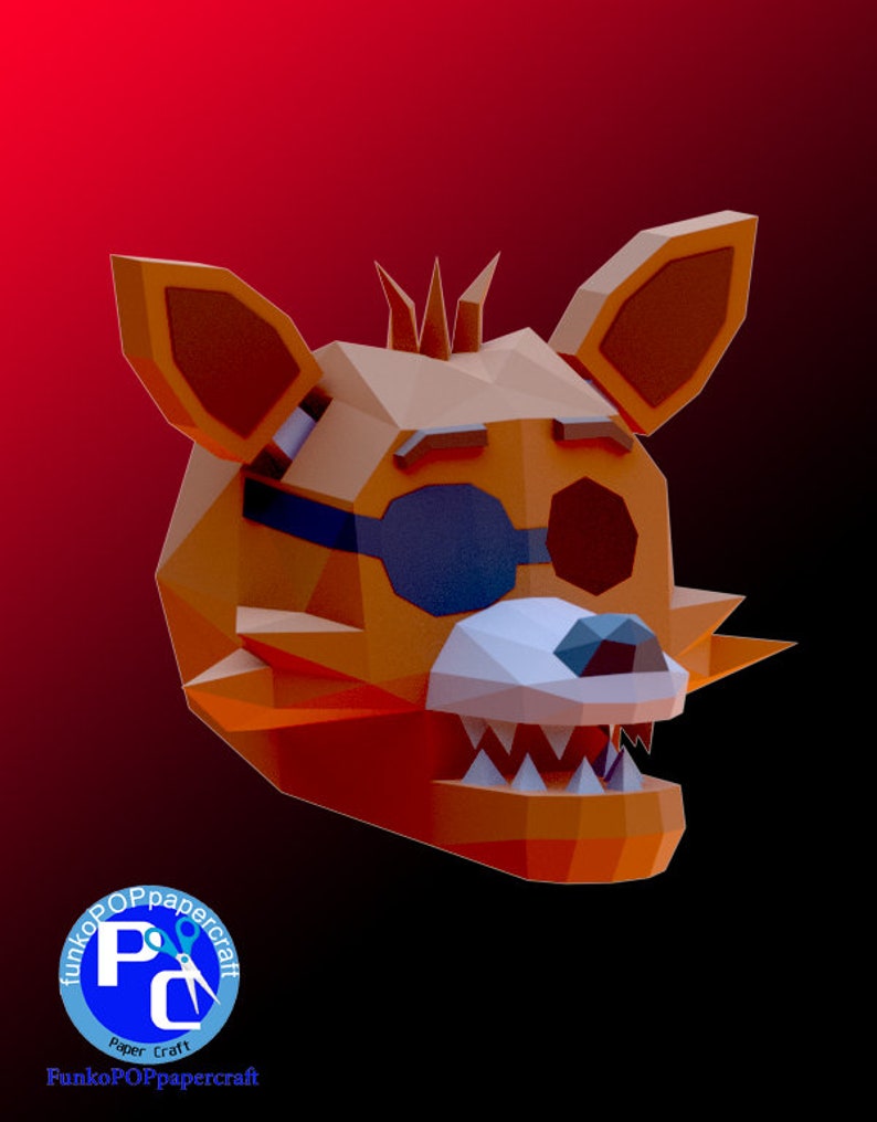 Foxy Head Papercraft Lowpoly, Hello A4. - Etsy
