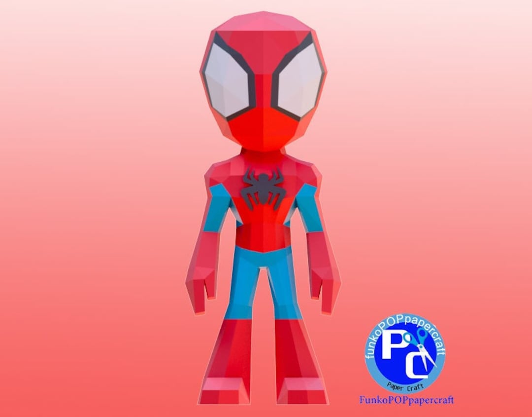 Spiderman Funko schoolnurse Papercraft Template