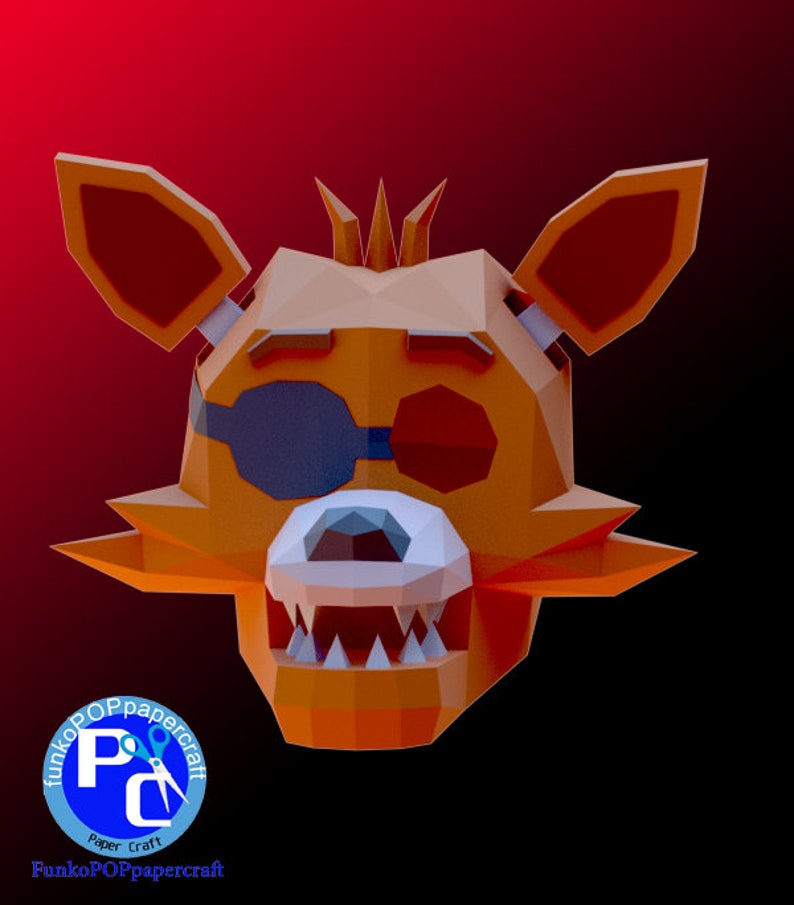 Foxy Head Papercraft Lowpoly, Hello A4. - Etsy