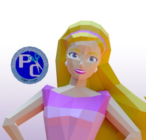 Barbie Papercraft Lowpoly, Pdf, A4 Sheets, - Etsy
