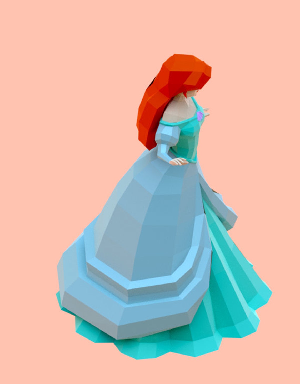 Ariel papercraft princess papercraft la sirenita muñeca - Etsy España