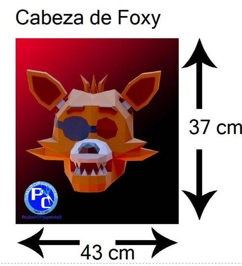 Foxy Head Papercraft Lowpoly, Hello A4. - Etsy