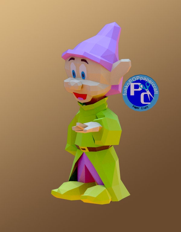 Dwarf Clumsy Papercraft Low Poly 3d, Origami, PDF, A4 Sheet - Etsy