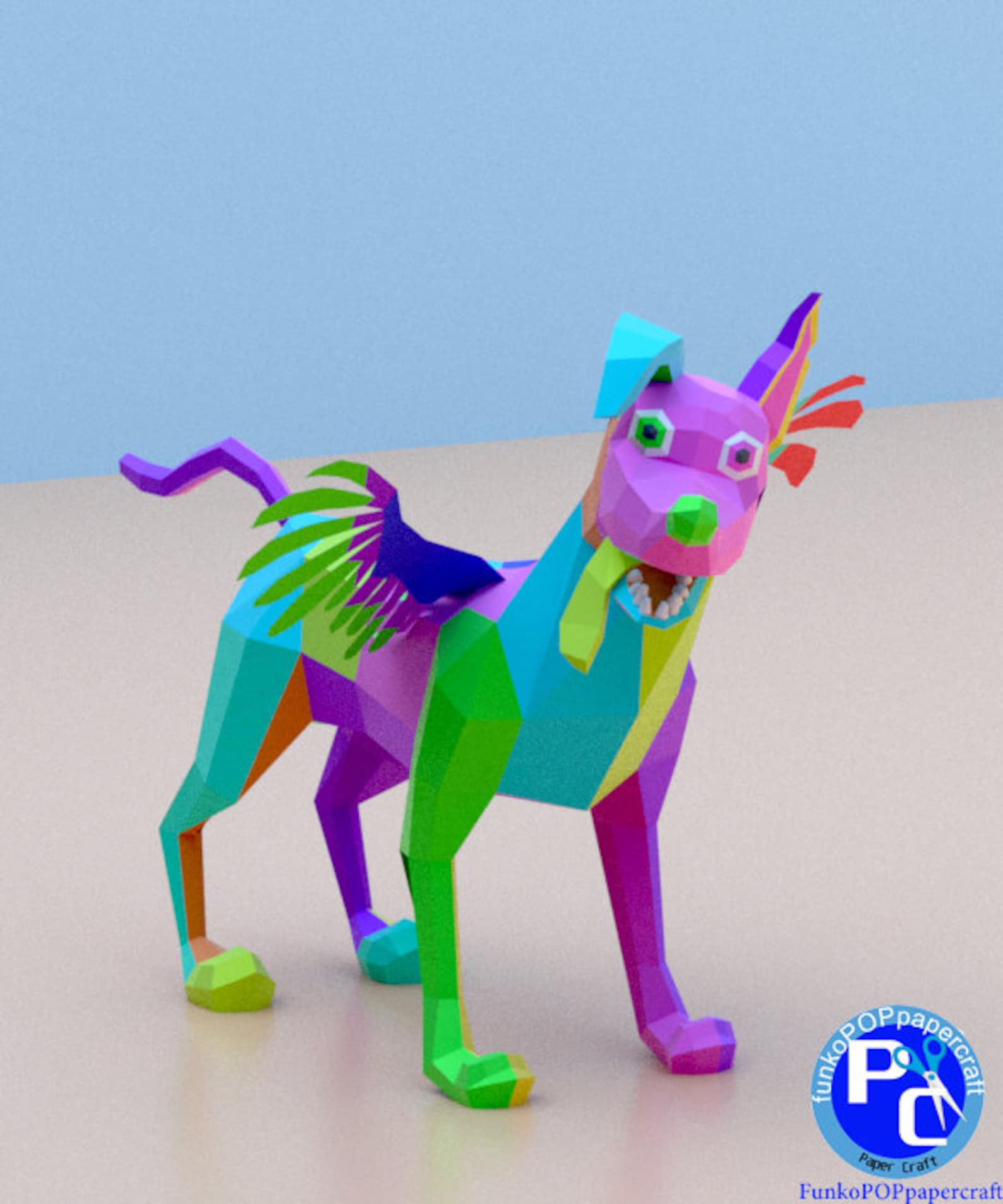 Dante papercraft, alebrije, coco, 3d papercraft, PDF, DIY, Manualidades, dia de los muertos ...
