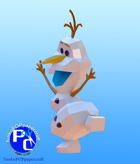Olaf Papercraft, PDF, A4 Sheet, Lowpoly, Deco - Etsy