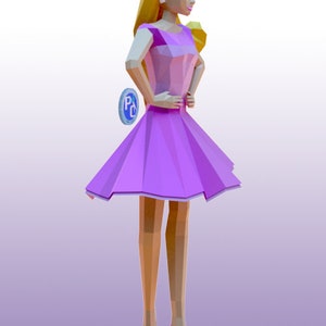 Barbie Papercraft Lowpoly, Pdf, A4 Sheets, - Etsy