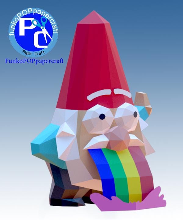 Gnome Shmebulock Papercraft PDF, A4 Sheet, Low Poly - Etsy