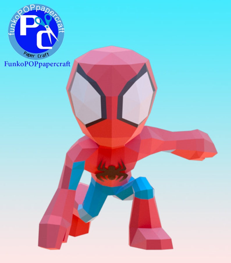 Spiderman papercraft PDF/ Hoja A4/ lowpoly - Etsy México