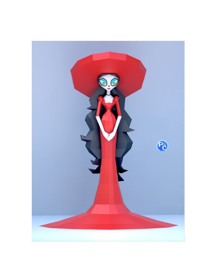 Catrina papercraft, dia de los muertos, libro de la vida ...