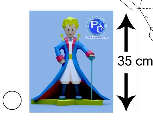 The Little Prince Papercraft Lowpoly, PDF, A4 Sheet - Etsy