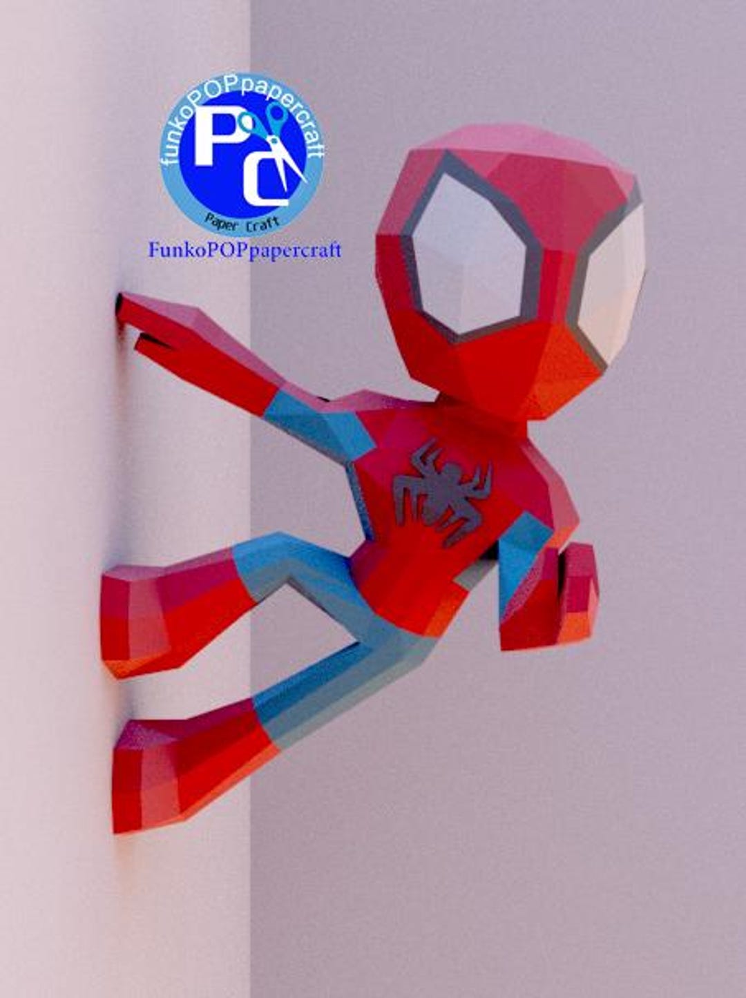 Wall Spidey Papercraft Low Poly PDF A4 - Etsy UK