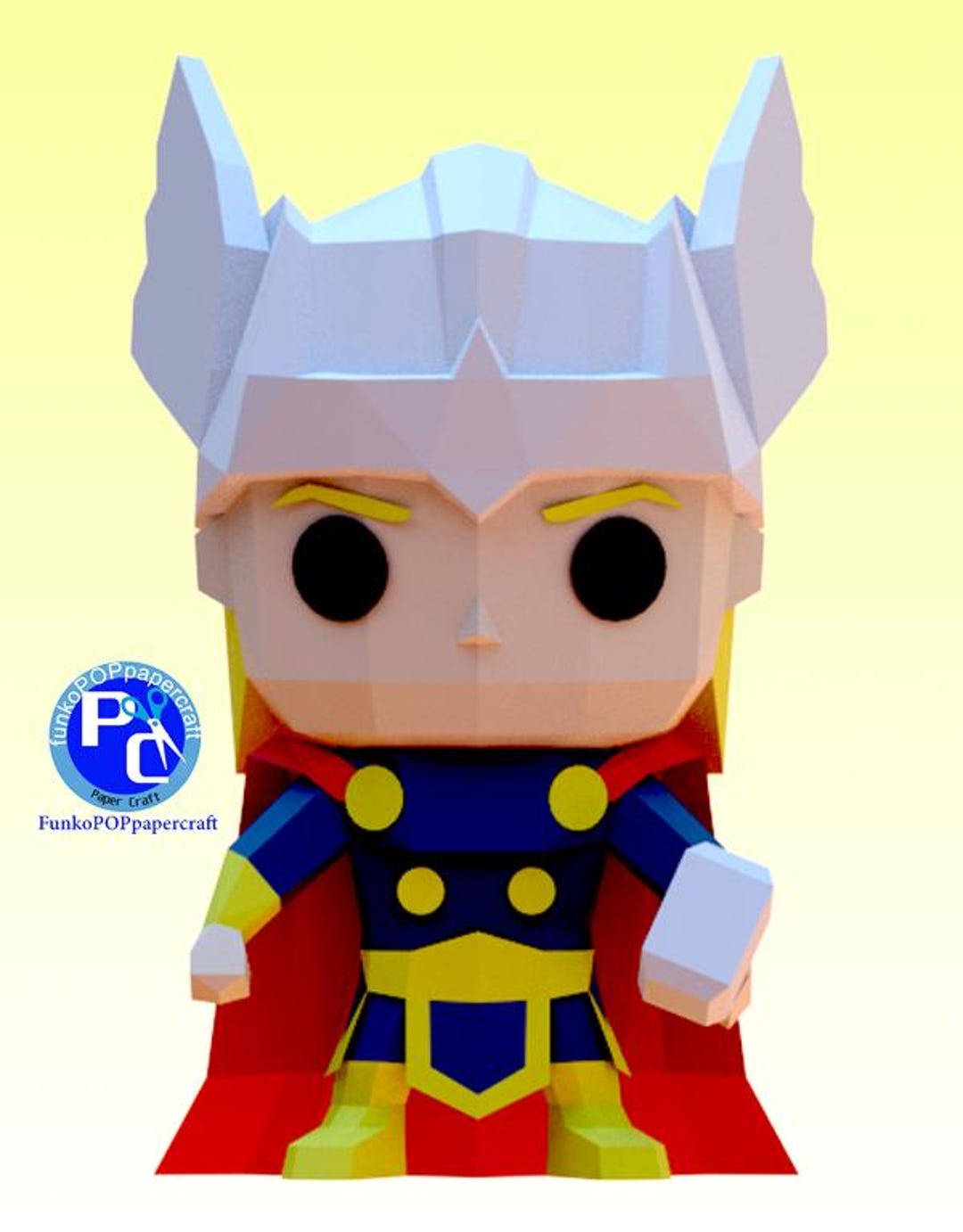 Thor Papercraft Lowpoly PDF A4 Sheet - Etsy
