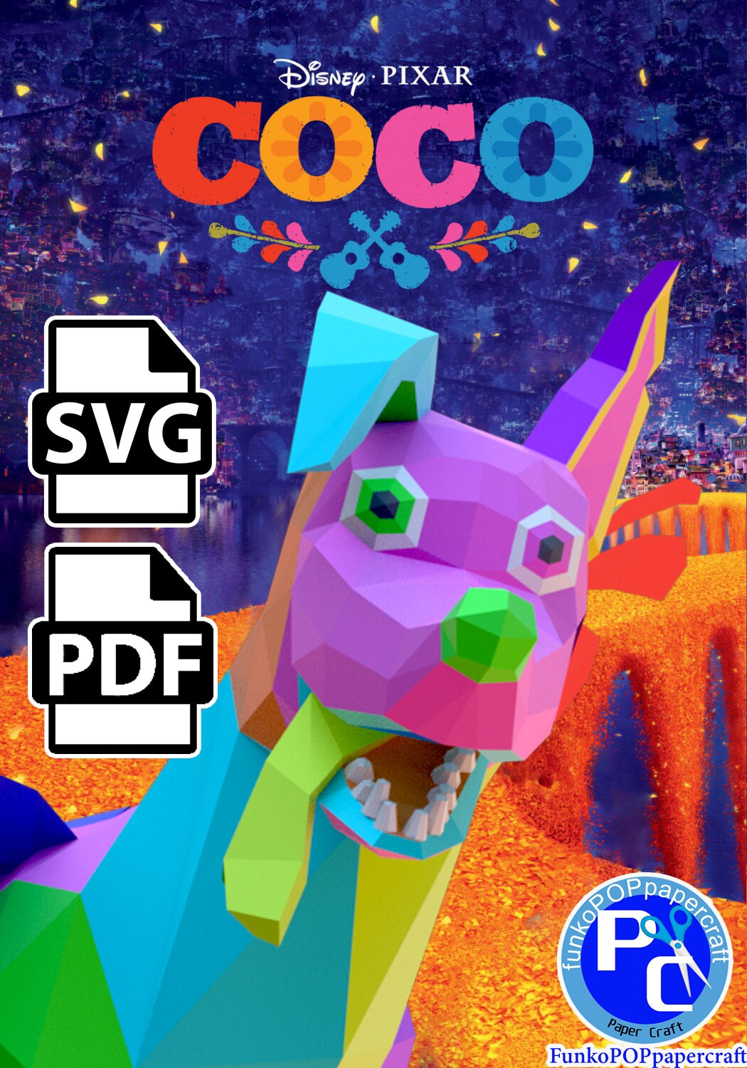 Dante papercraft alebrije coco 3d papercraft PDF DIY - Etsy México