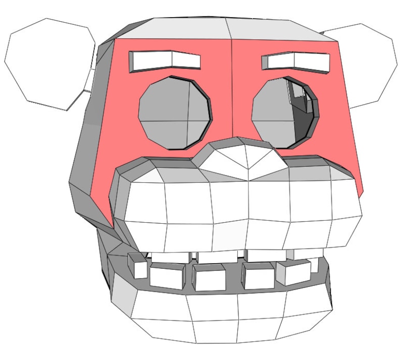 Five Nights at Freddy Papercraft. Freddy Papercraft. Lowpoly, PDF, A4 ...