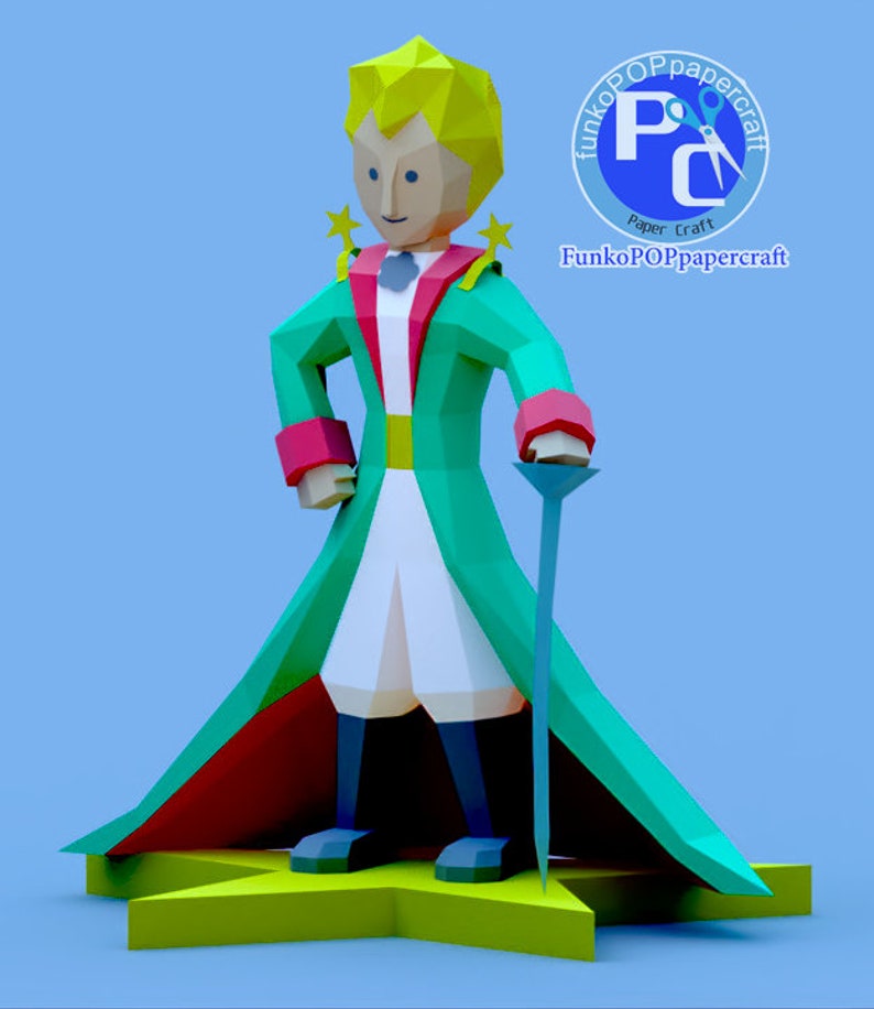 The Little Prince Papercraft Lowpoly, PDF, A4 Sheet - Etsy