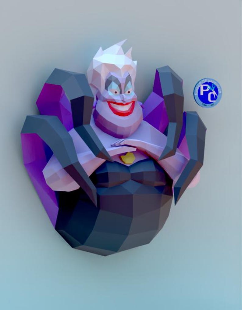 Ursula Papercraft Lowpoly PDF A4 - Etsy