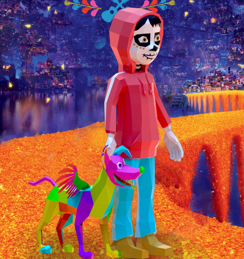 Dante Mas Miguel Papercraft Lowpoly Coco Papercraft DIY - Etsy UK