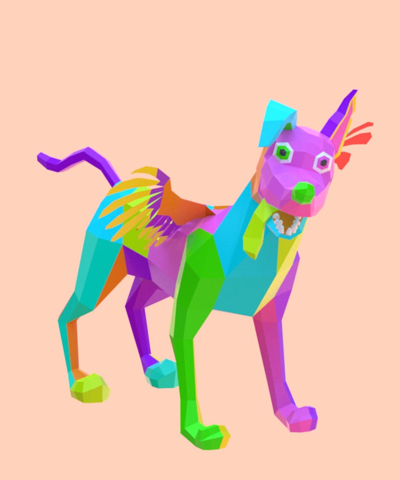 Dante Papercraft Alebrije Coco 3d Papercraft PDF DIY - Etsy