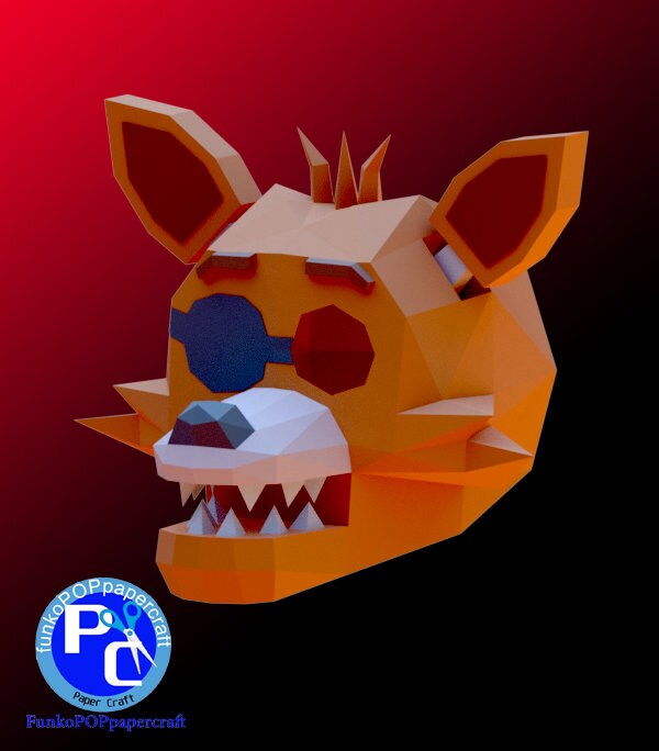 Foxy Head Papercraft Lowpoly, Hello A4. - Etsy