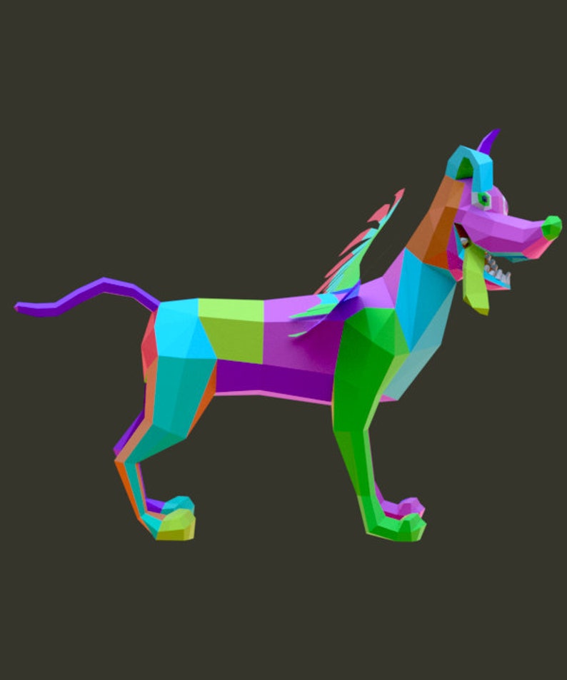 Dante Papercraft, Alebrije, Coco, 3d Papercraft, PDF, DIY, Crafts, Day ...