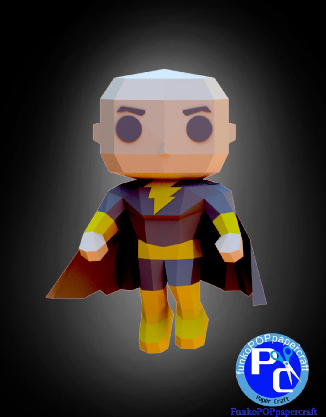 Black Adam Funko Pop Papercraft Hoja A4 Lowpoly Papercraft - Etsy