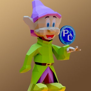 Dwarf Clumsy Papercraft Low Poly 3d, Origami, PDF, A4 Sheet - Etsy
