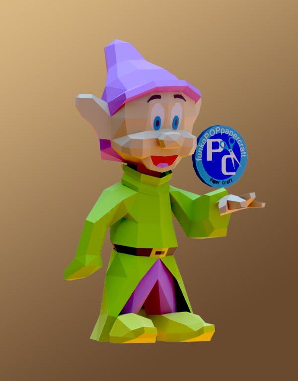 Dwarf Clumsy Papercraft Low Poly 3d, Origami, PDF, A4 Sheet - Etsy