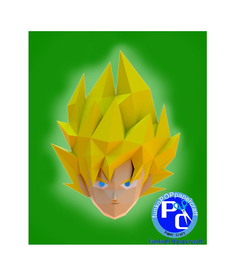 Goku Papercraft, Lowpoly for Wall, A4 Sheet, PDF, - Etsy