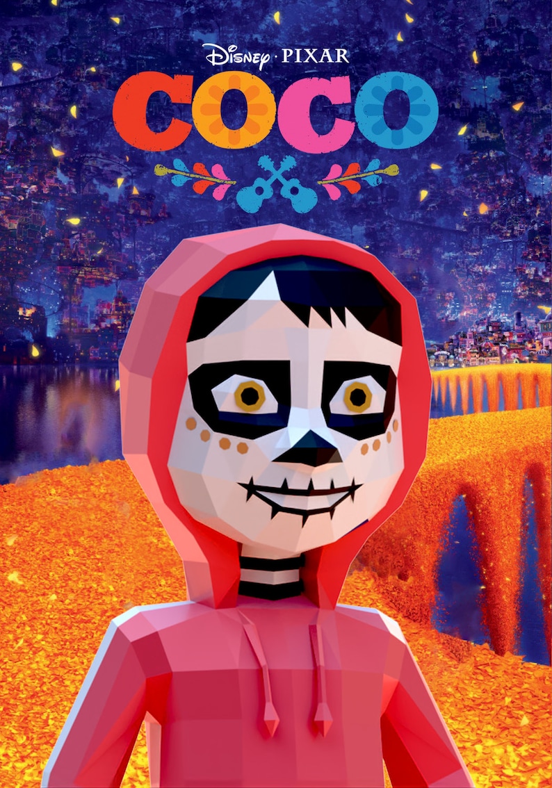 Dante Mas Miguel Papercraft Lowpoly, Coco Papercraft, DIY, Art Deco ...