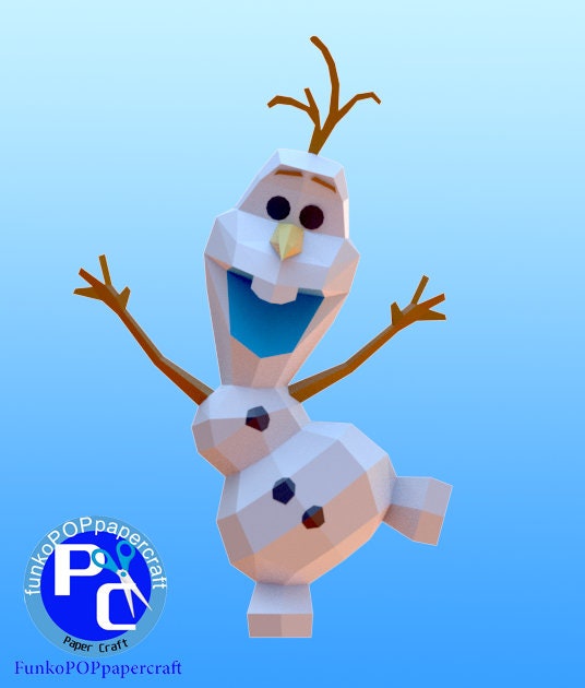 Olaf Papercraft, PDF, A4 Sheet, Lowpoly, Deco - Etsy