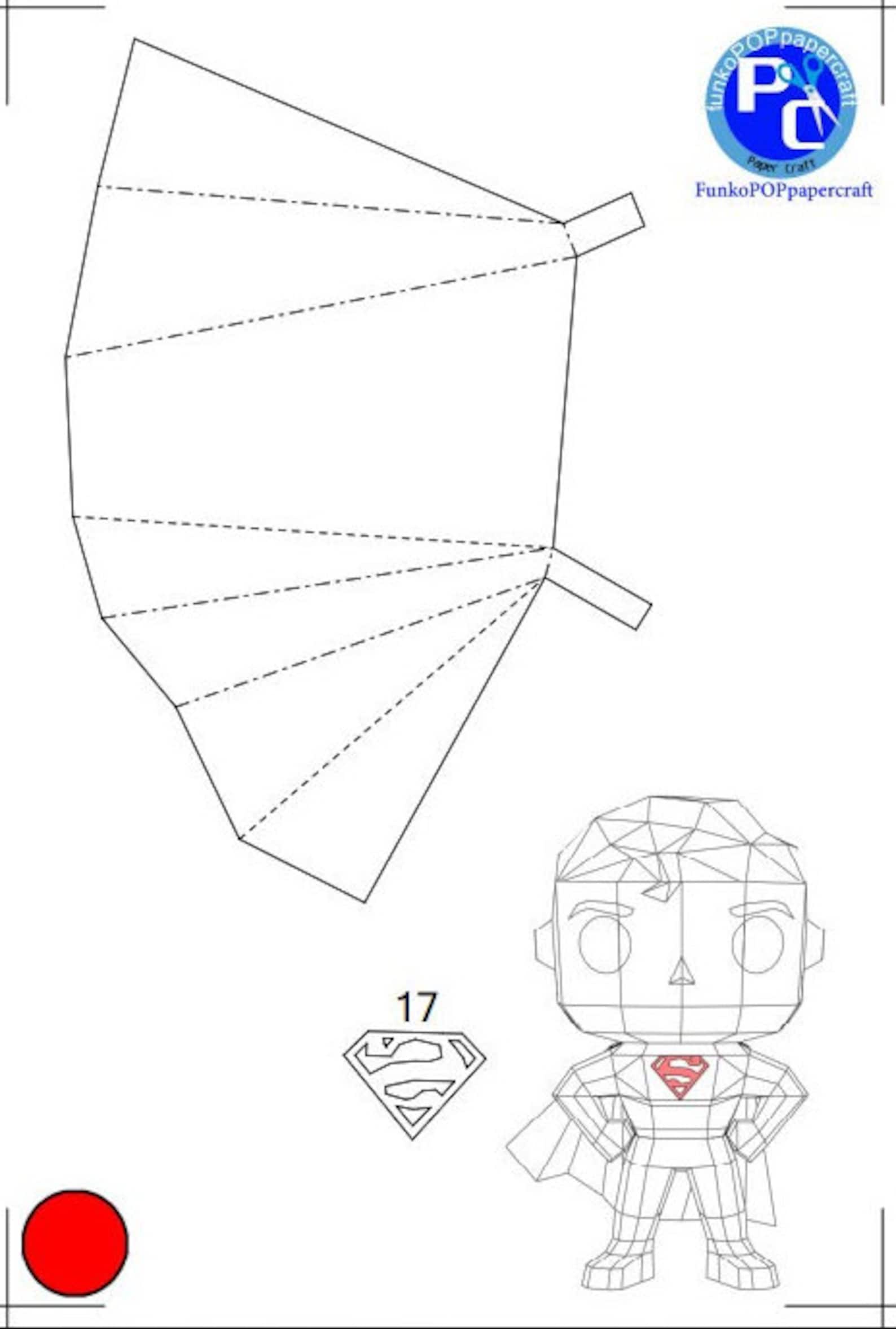 Funko pop papercraft de súper héroe, PDF, hoja A4 - Etsy España