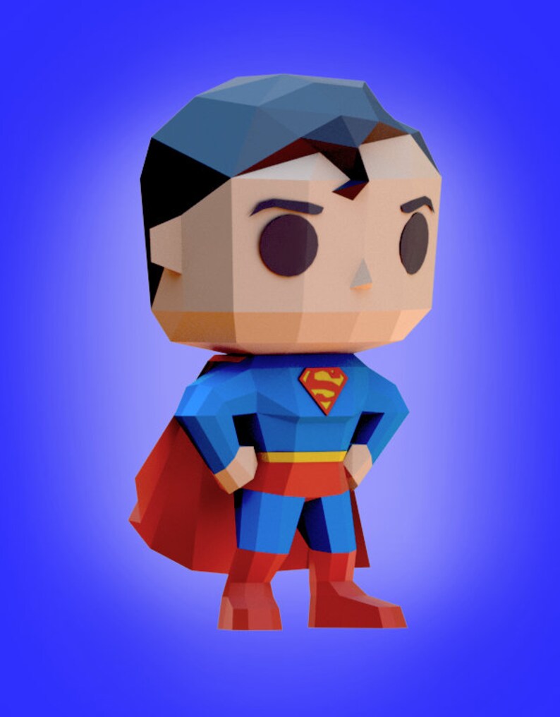 Funko pop papercraft de súper héroe, PDF, hoja A4 - Etsy España