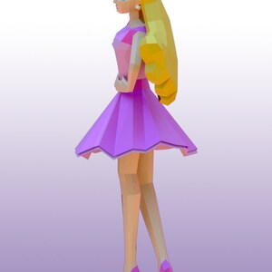 Barbie papercraft lowpoly, Pdf, Hojas A4, - Etsy México