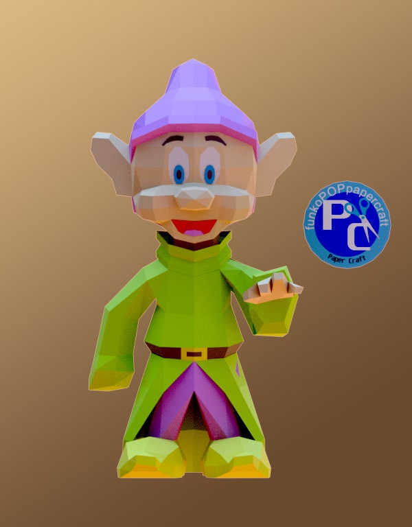 Dwarf Clumsy Papercraft Low Poly 3d, Origami, PDF, A4 Sheet - Etsy