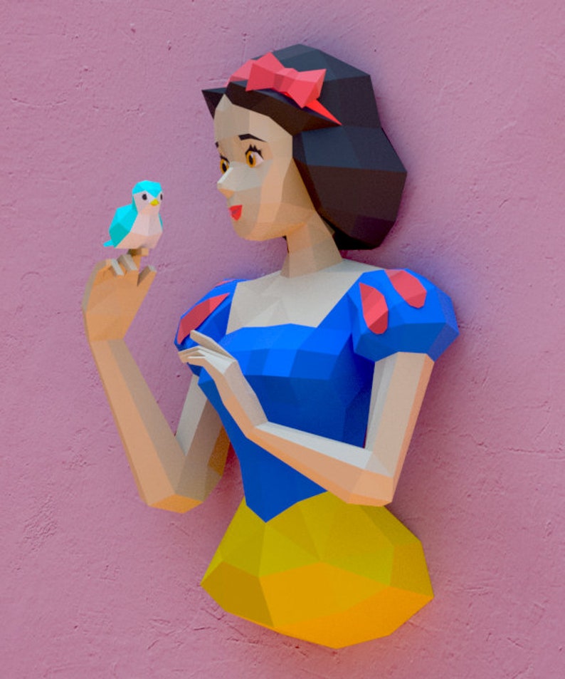 Blancanieves papercraft 25 hoja A4 PDF snow white - Etsy España