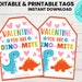 Dinosaur Valentine Tag, Dino-mite Valentine's, Kids Valentine Card ...