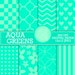 Aqua Greens Digital Paper, Seamless Pattern, Fabric Print, Background ...