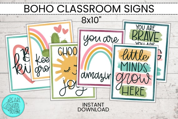 Bohemian Classroom Signs Printable Signs Class Printable - Etsy
