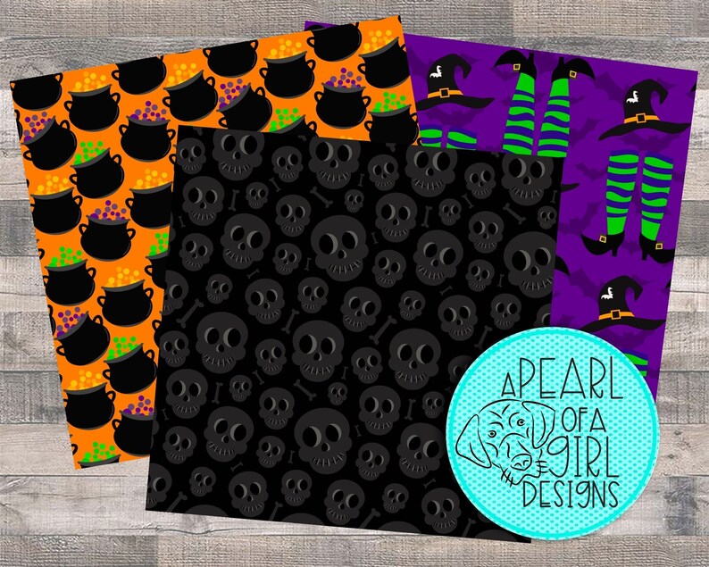 Witchy Brew Digital Paper Pack, Printable, Halloween, Witch, Skulls ...