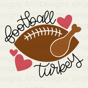 Turkey & Football SVG, Thanksgiving SVG, Football Svg, Png, Eps, Dxf ...