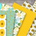 Bumblebee Digital Paper, Bumblebee Background, Bee Scrapbook Paper, Bee ...