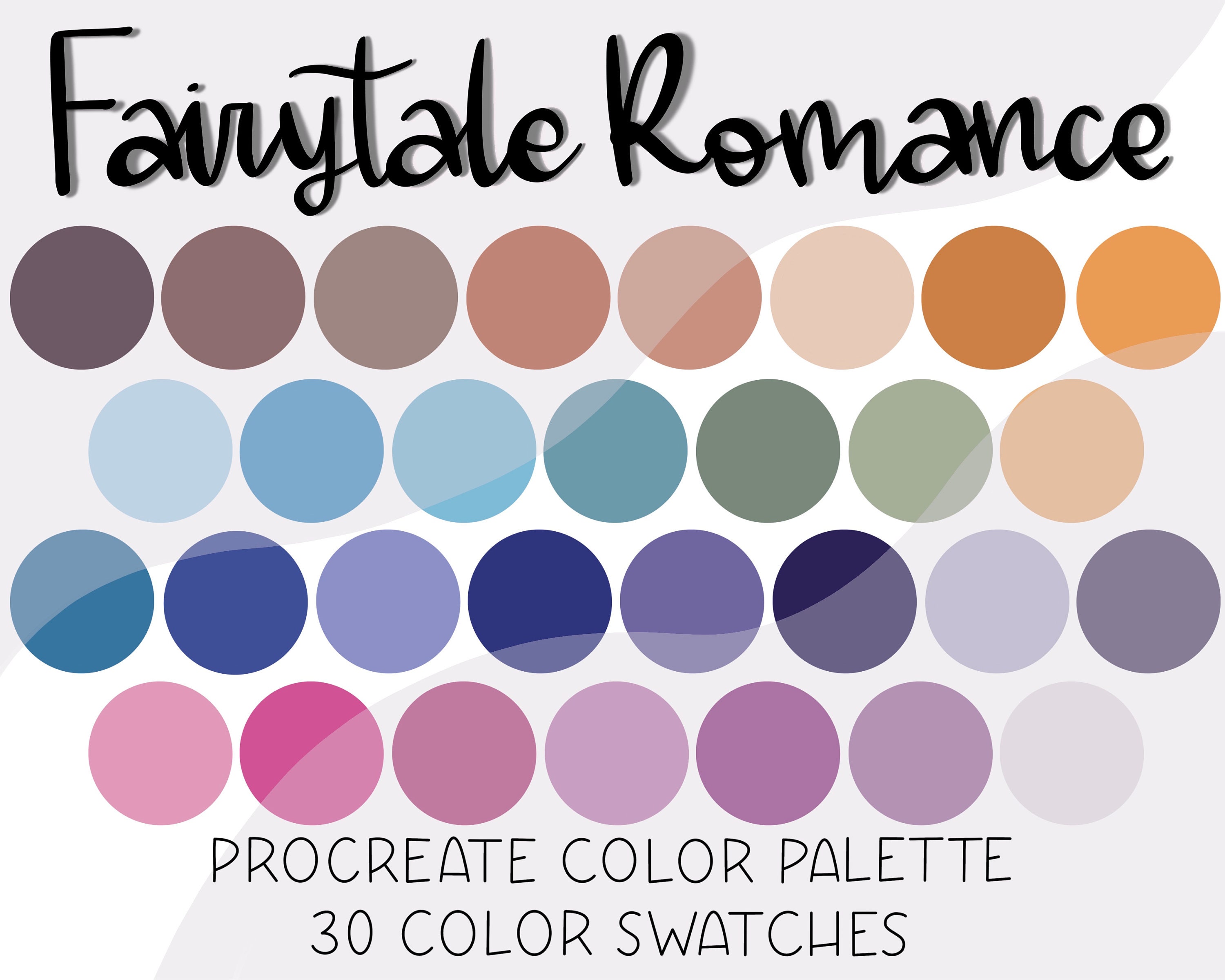 Fairytale Romance, Procreate Palette, Color Swatches, Digital Color ...