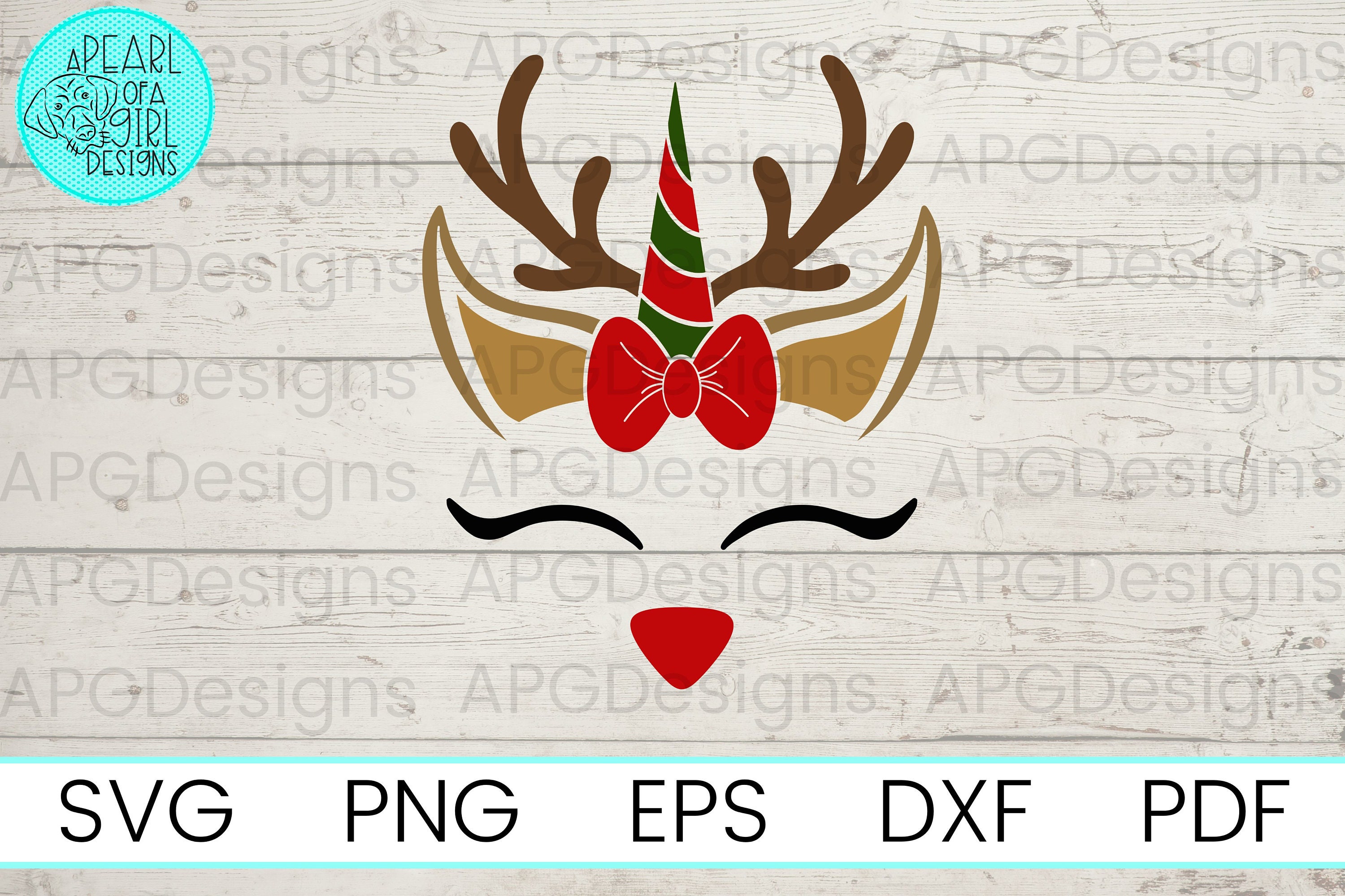 Reno de Navidad SVG, Cara de reno SVG, Unicornio Reno Svg, Reno PNG ...