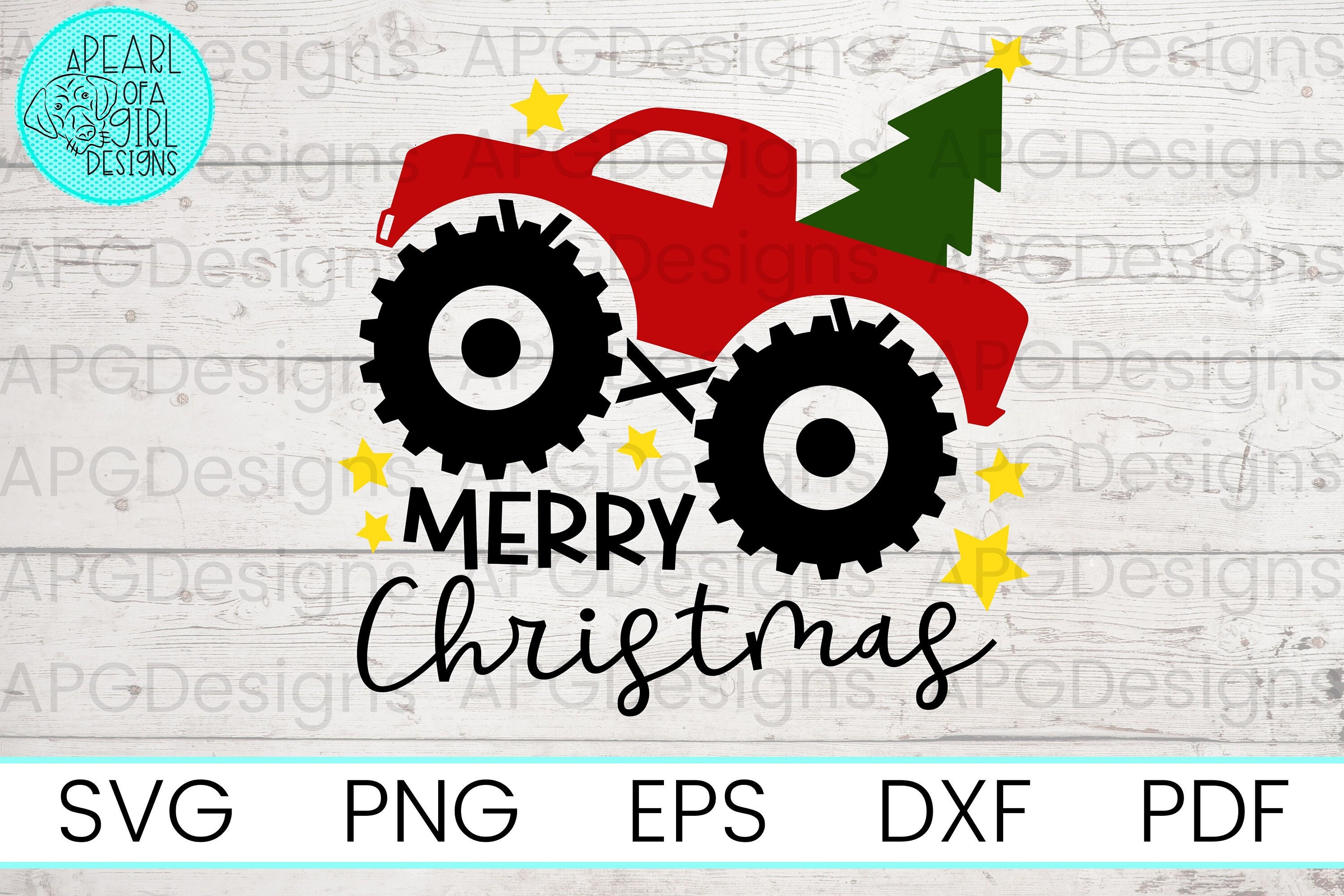 Christmas Truck SVG, Kids Christmas SVG, Monster Truck Svg, Christmas ...