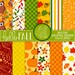 Hello Fall Digital Paper Pack, Printable Paper, Autumn Colors ...