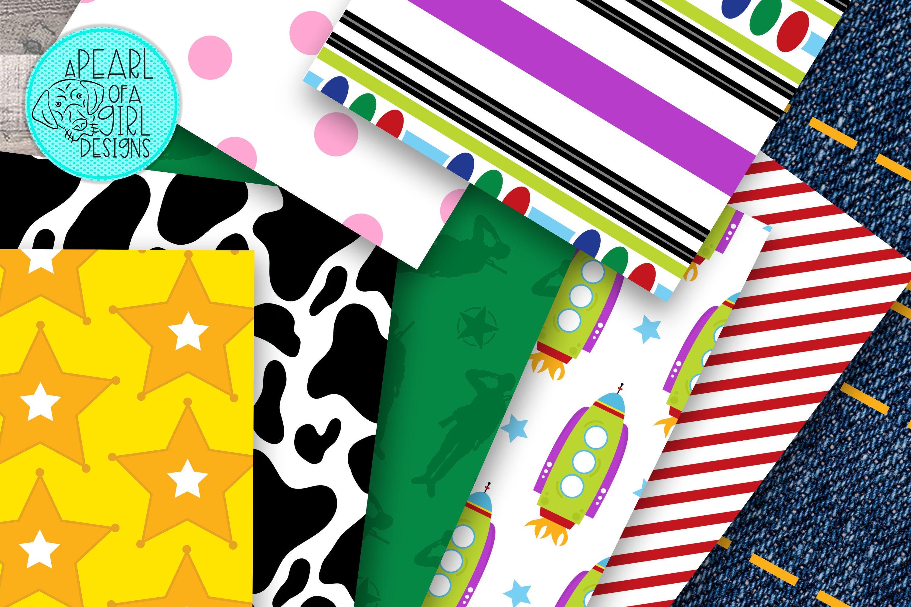 Toy Story Digital Paper, Toy Scrapbook Paper, Toy Story Paper Patterns ...